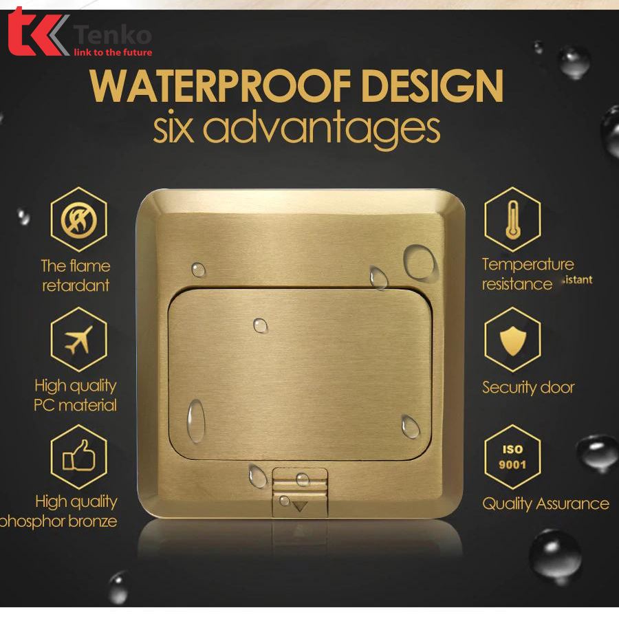 Ổ Cắm Điện Âm Sàn Nhôm Thông Dụng Hợp Kim Nhôm Tenko TK-J02-15 – THIẾT ...